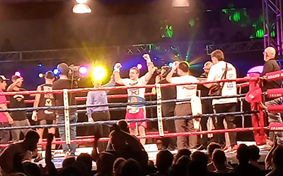 “Panterita” ganó por KoT en el 3 round y retuvo el título argentino en